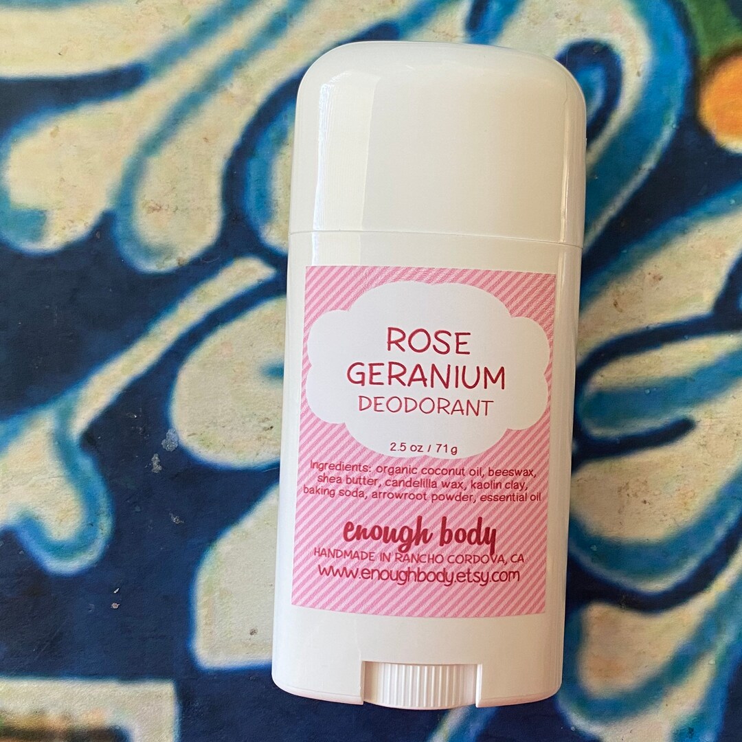 Rose Geranium Natural Deodorant Stick ~ Aluminum Free Deodorant ...