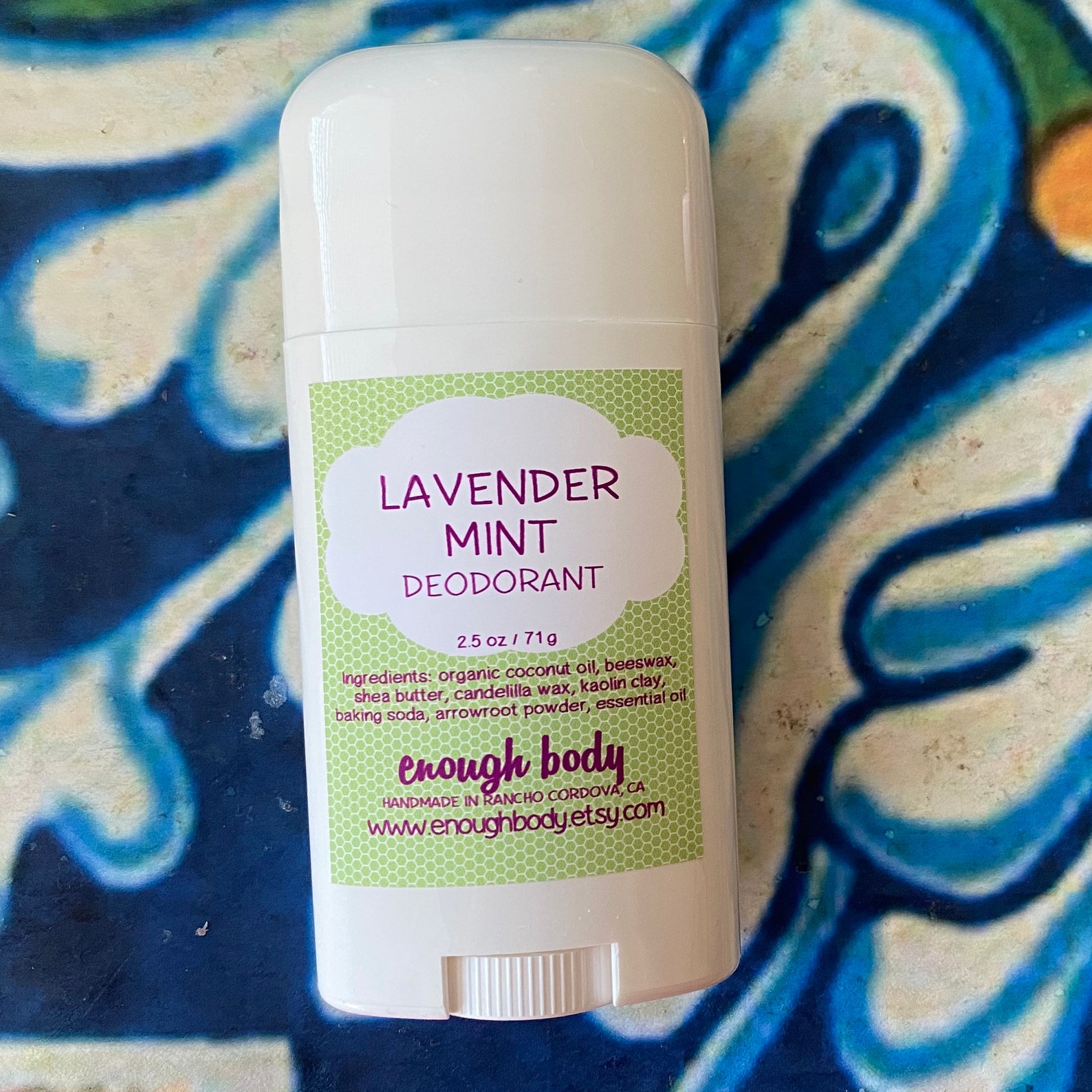 Lavender Mint Natural Deodorant Stick Aluminum Free - Etsy