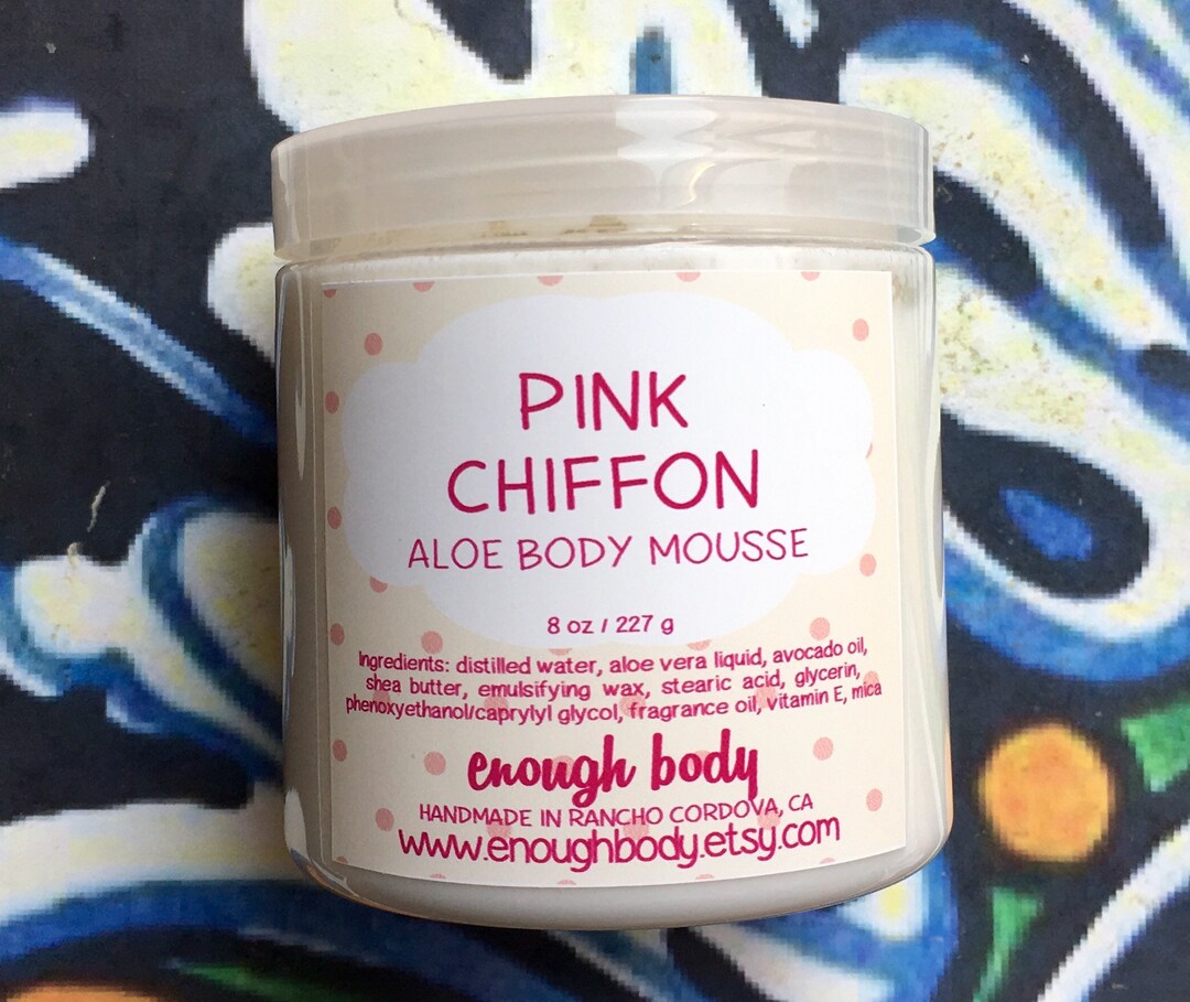 Pink Chiffon Aloe Body Mousse ~ Shea Butter Lotion ~ Aloe Lotion ~ Body ...
