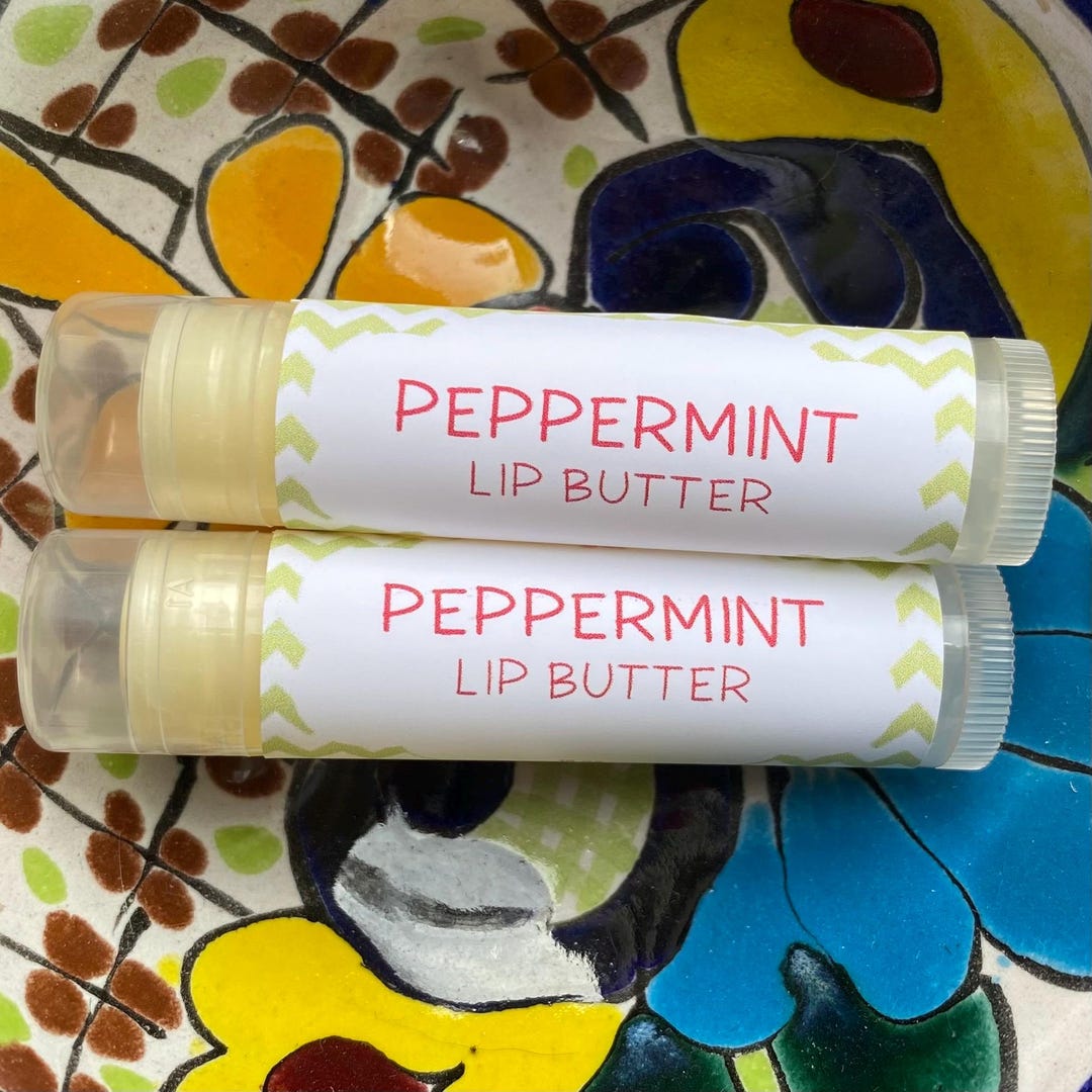 Peppermint Lip Butter ~ Lip Balm ~ All Natural ~ Essential Oil Balm ...
