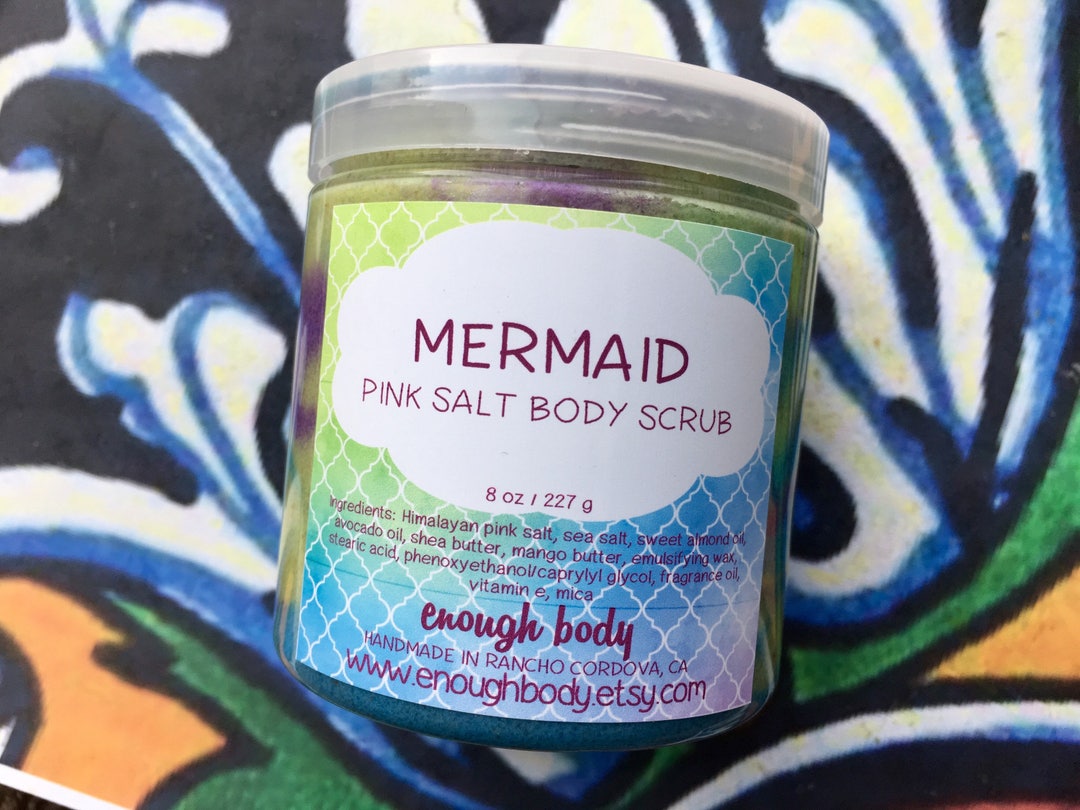 Mermaid Pink Salt Scrub ~ Body Scrub ~ Exfoliating Scrub ~ Body Polish ...