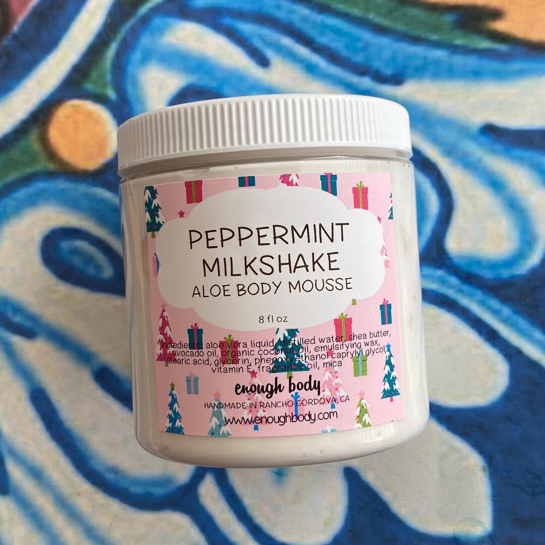 Peppermint Milkshake Aloe Body Mousse ~ Shea Butter Lotion ~ Aloe ...