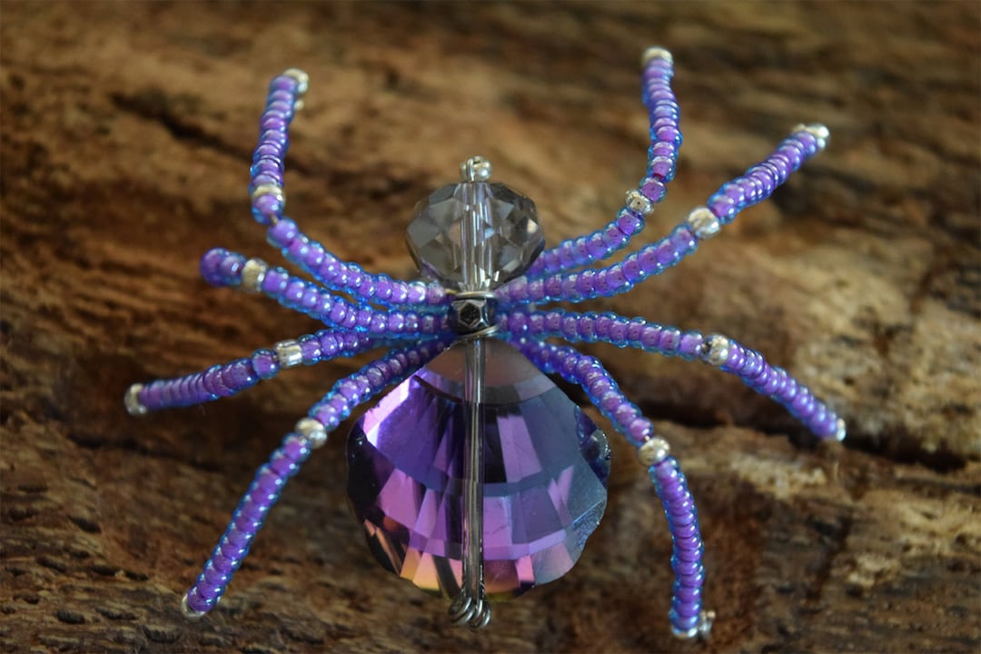Beaded Spider Pin mollie - Etsy