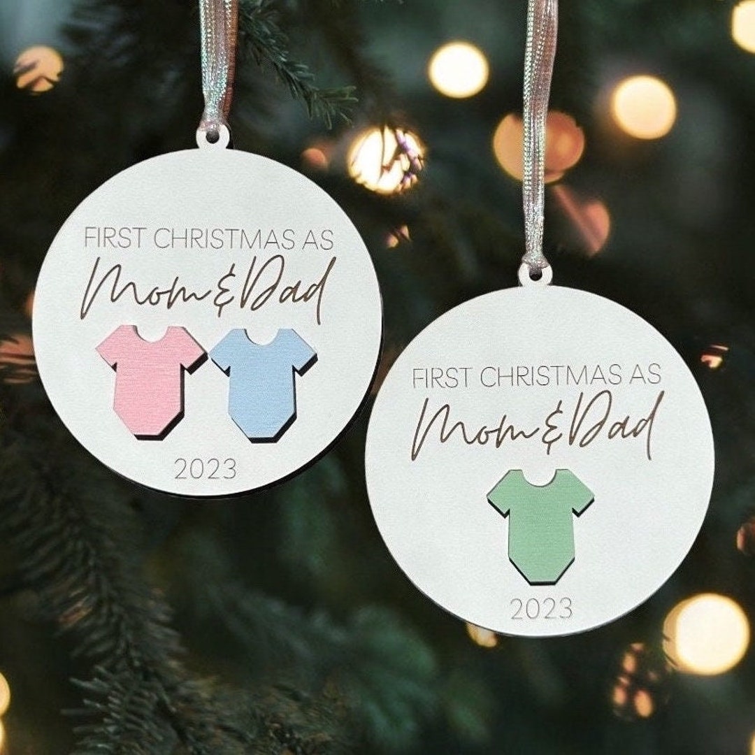 First Family Christmas Ornament, Mom & Dad Ornament, Ornament New Mom ...