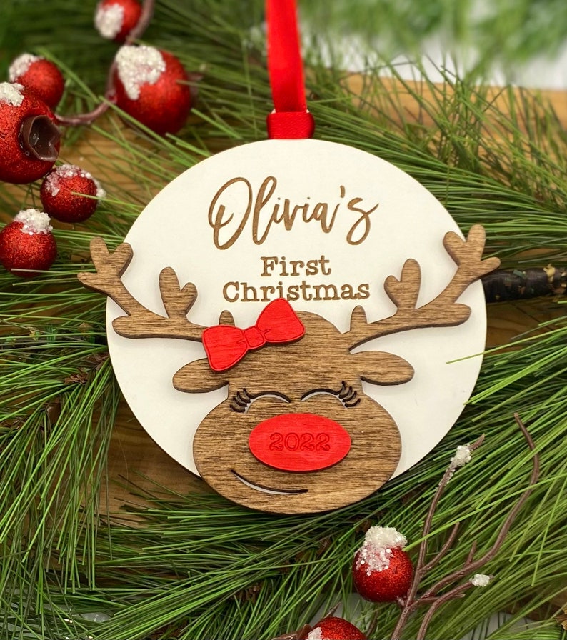 Babys First Christmas Ornament Personalized Baby Ornament - Etsy