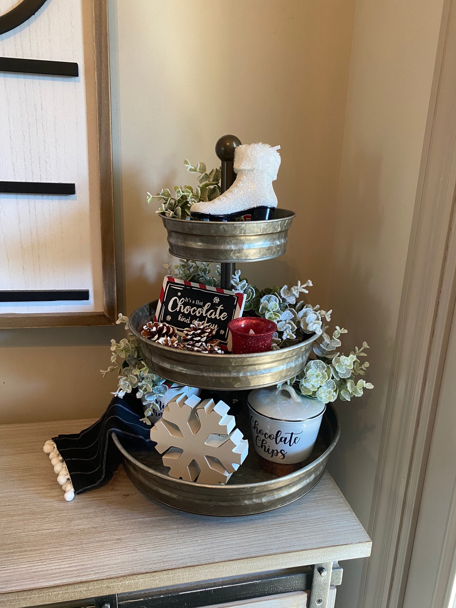 Galvanized Three-tier Tray Gift for Her Gift for Mom | Etsy