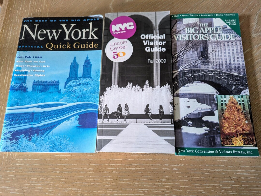 Vintage NYC Guide Books Set of 3 Pre Owned - Etsy