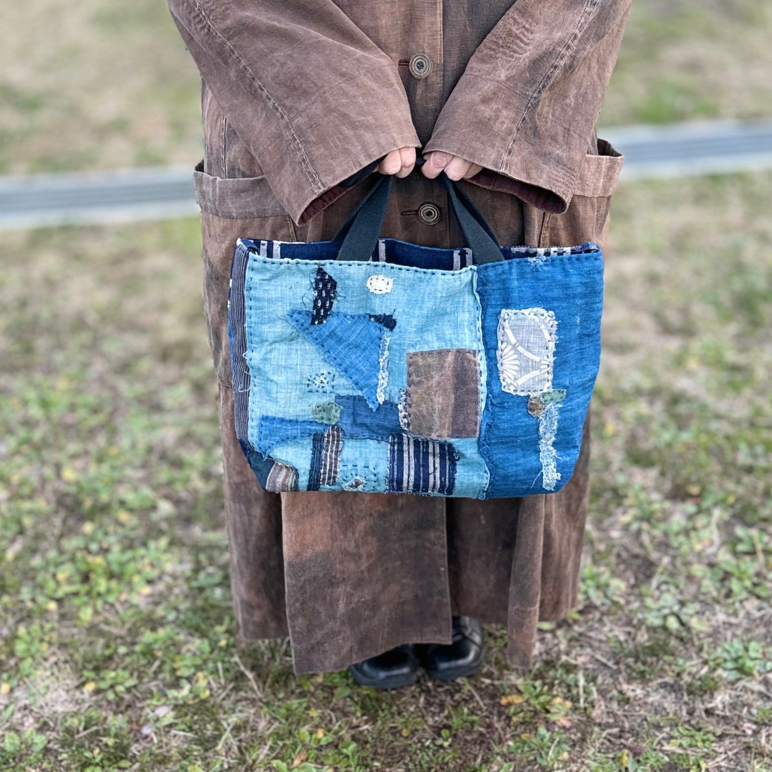 Remake Bag From Boro Fablic / Large Size / Free Shipping / Vintage ...