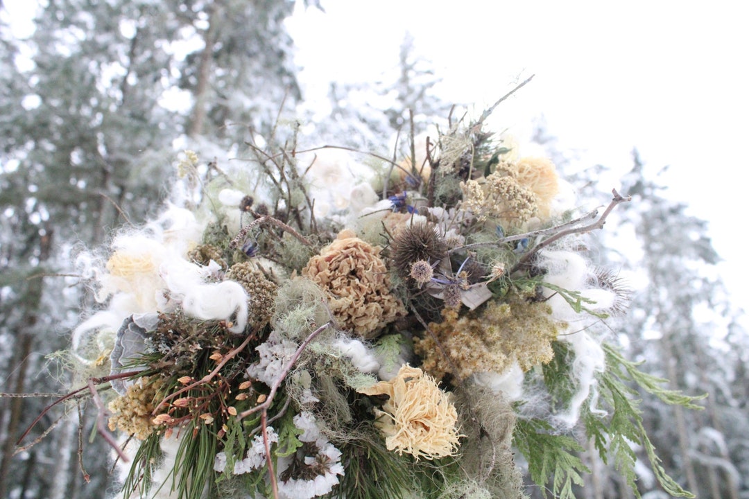 Dried Flower Bouquet, Sheep Wool Bouquet, Lamb Wool Bouquet, San Juan ...