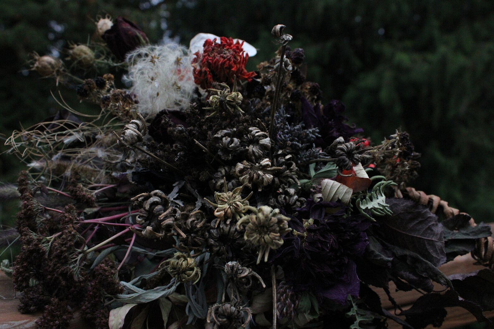 Bridesmaid Wisp Bouquet Dried Flower Bouquet Purple Bouquet - Etsy