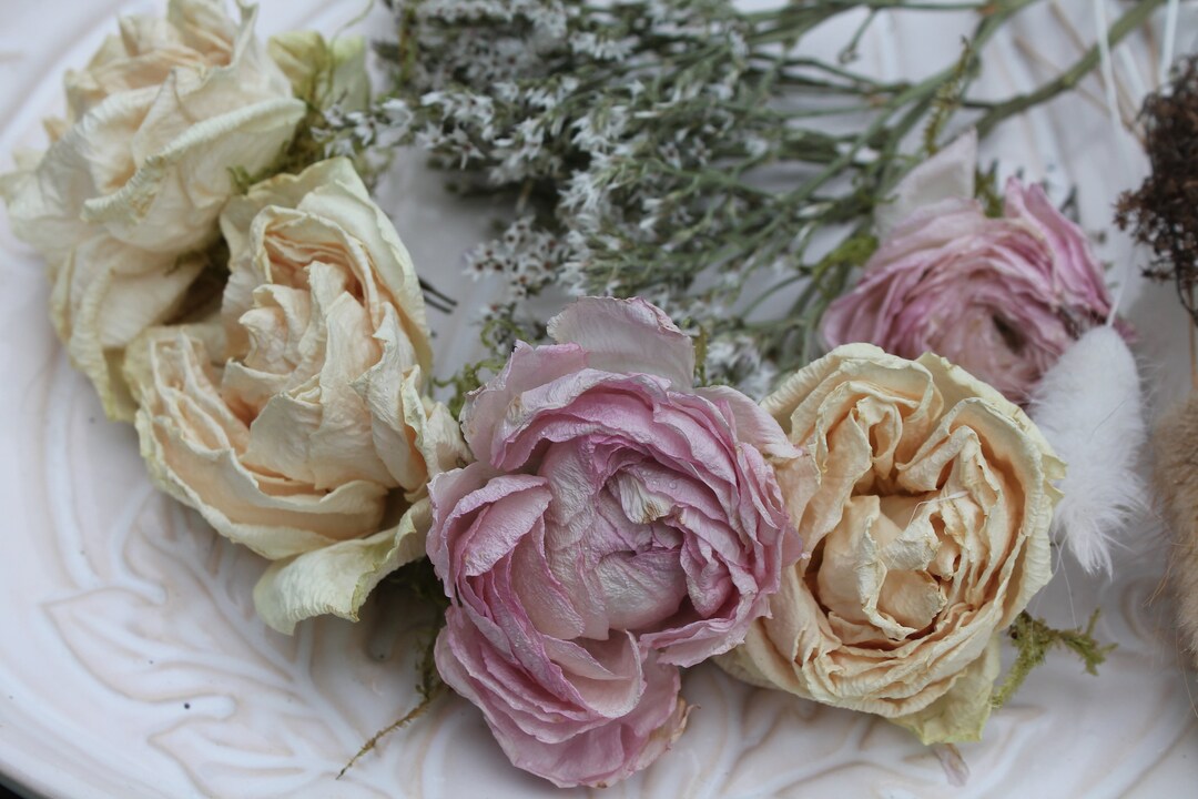 Custom Mini Floral Comb, Bridal Flower Comb, Blush Rose Comb, Cream ...