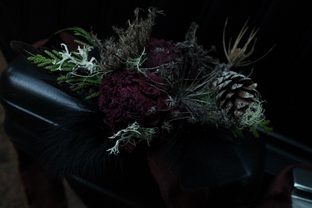 Custom Dried Flower Corsage, Wrist Corsage, Burgundy Corsage, Seattle ...