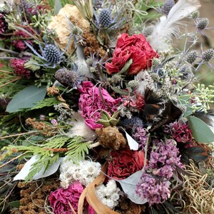 Dried Flower Bouquet, Mauve Bridal Bouquet, Rust Bridal Bouquet, Rust ...