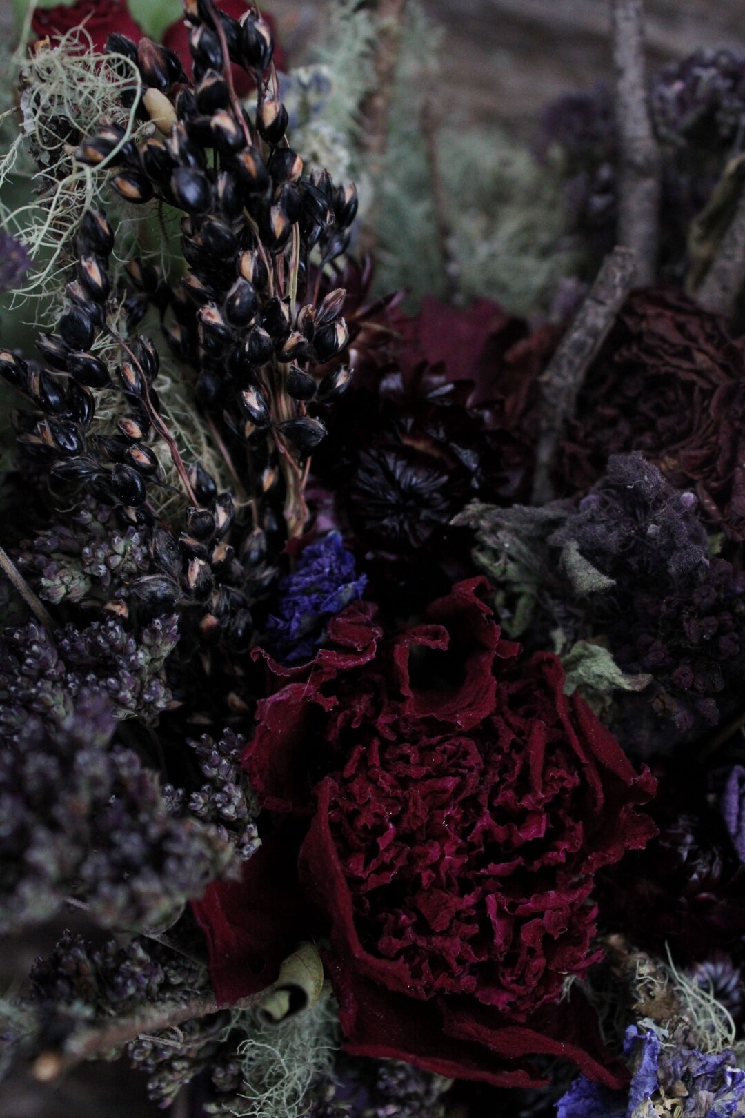 Bridesmaid Wisp Bouquet, Dried Flower Bouquet, Dried Flower Nosegay ...