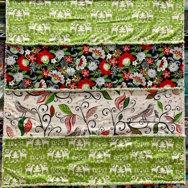 Christmas Rag Quilt - Etsy