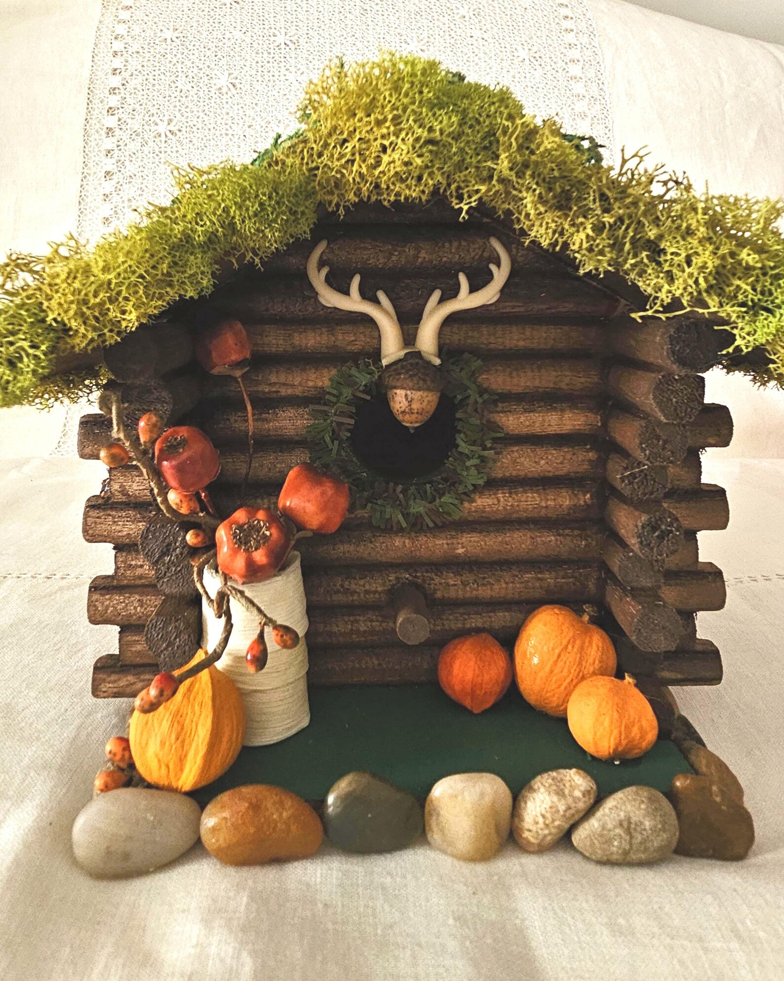 Unique Log Cabin Birdhouse Ready for Fall - Etsy