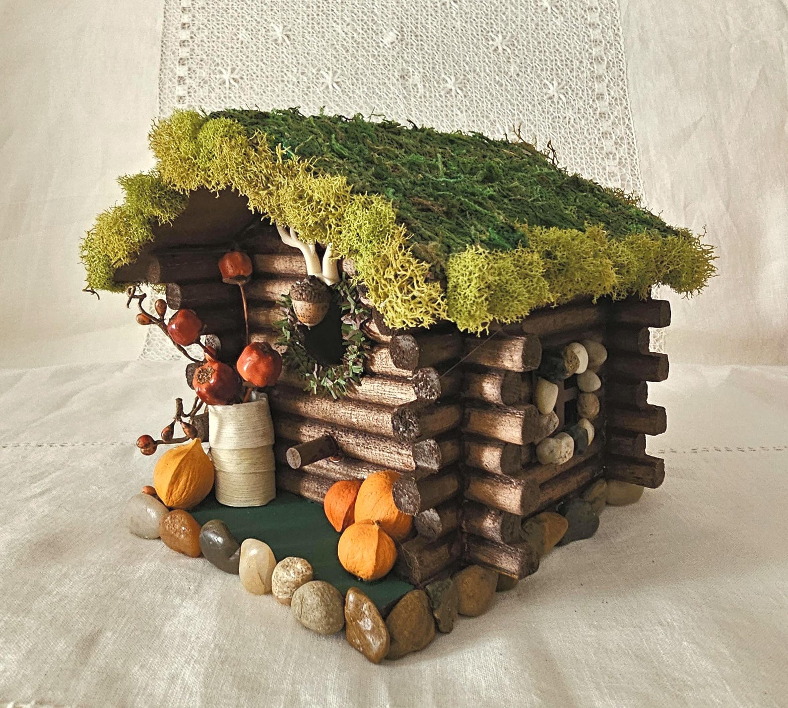 Unique Log Cabin Birdhouse Ready for Fall - Etsy