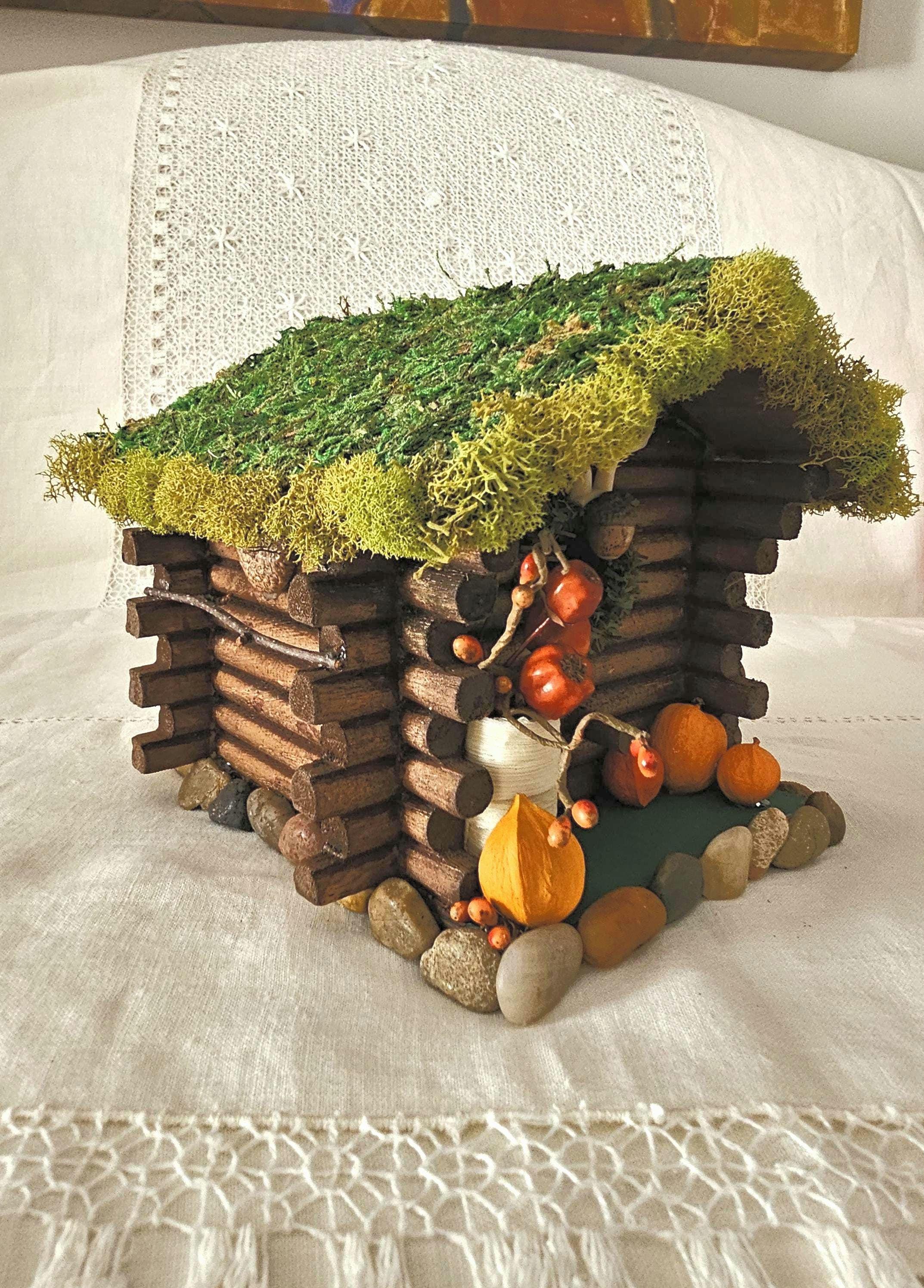 Unique Log Cabin Birdhouse Ready for Fall - Etsy