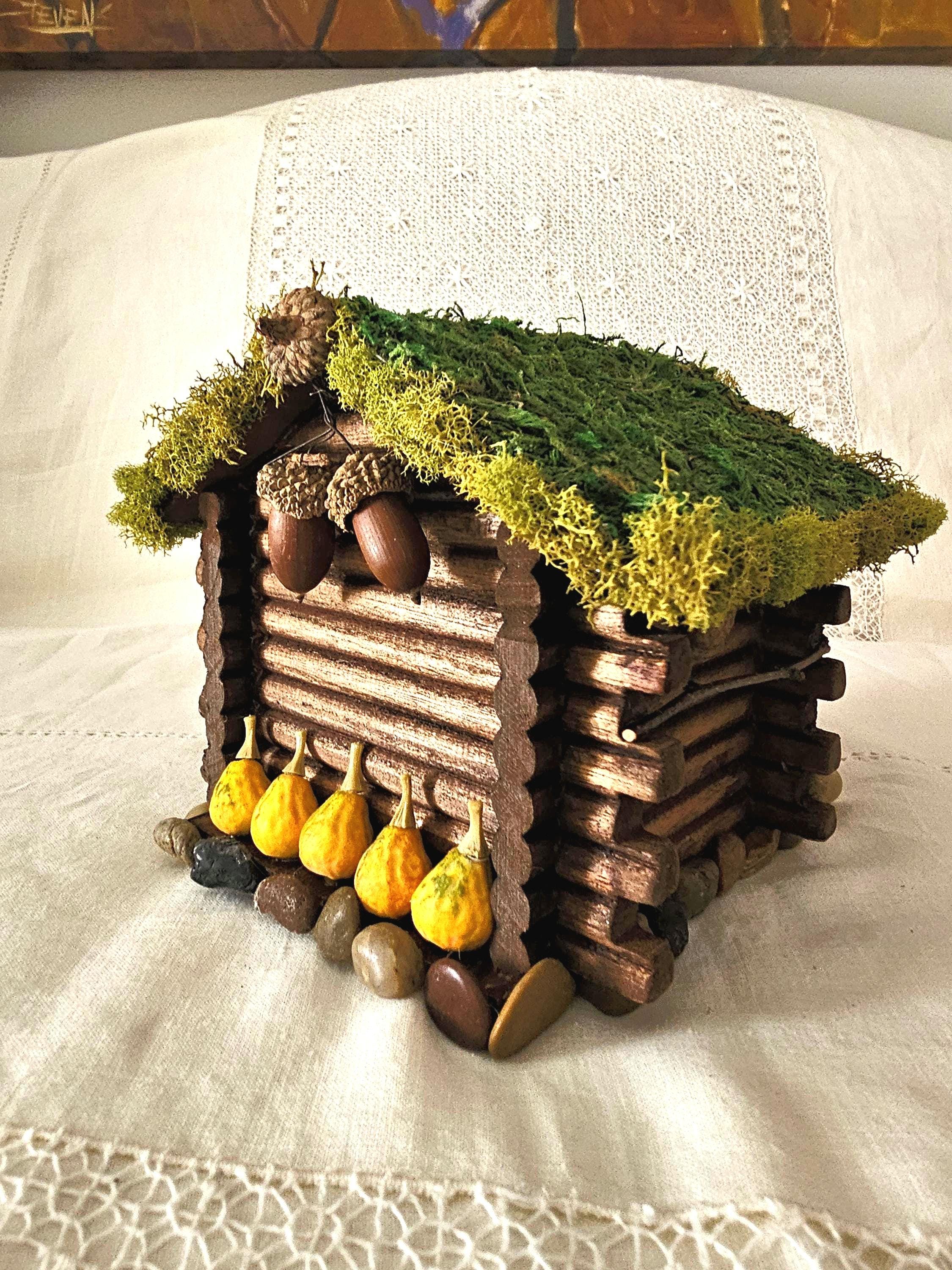 Unique Log Cabin Birdhouse Ready for Fall - Etsy