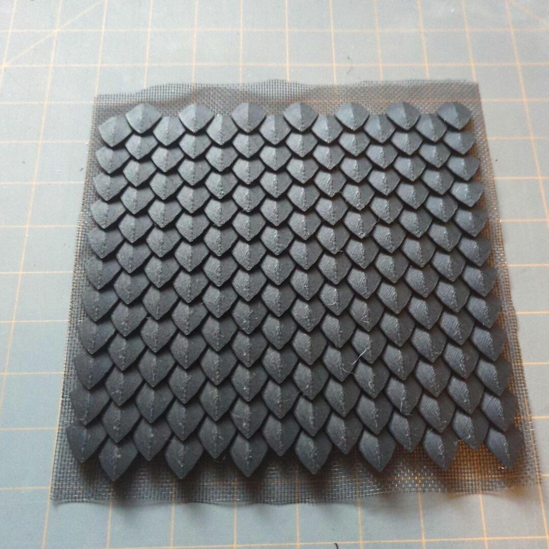 3D Printed Dragon Scale Mail Sheet: PLA 8x8 In - Etsy
