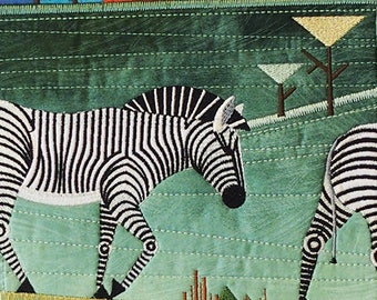 Embroidered Art Quilt Panel Quilt Block Hummingbird | Etsy