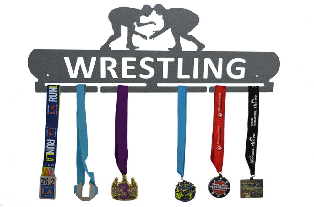Wrestling Medal Hanger Display, Holder, Sports, Wrestling Gifts, WWE ...