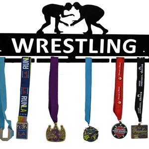 Wrestling Medal Hanger Display, Holder, Sports, Wrestling Gifts, WWE ...