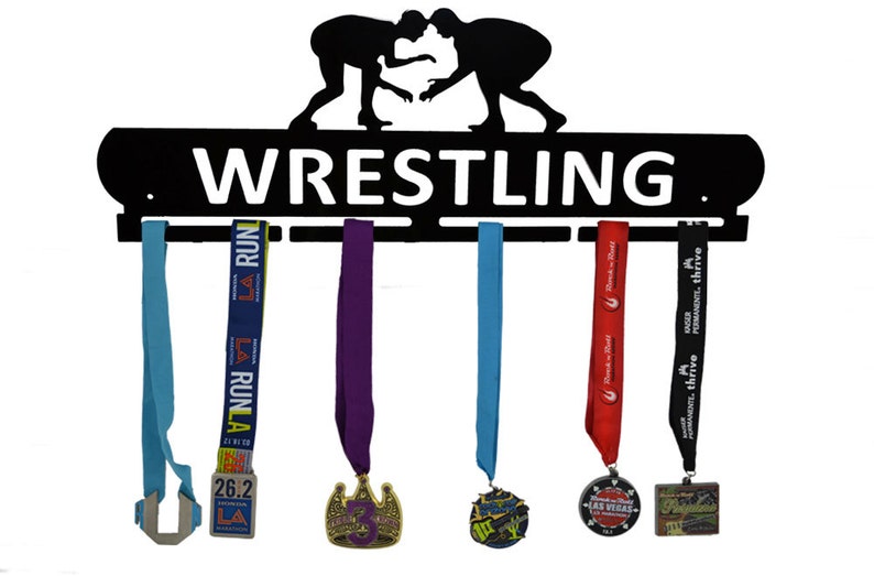 Wrestling Medal Hanger Display, Holder, Sports, Wrestling Gifts, WWE ...