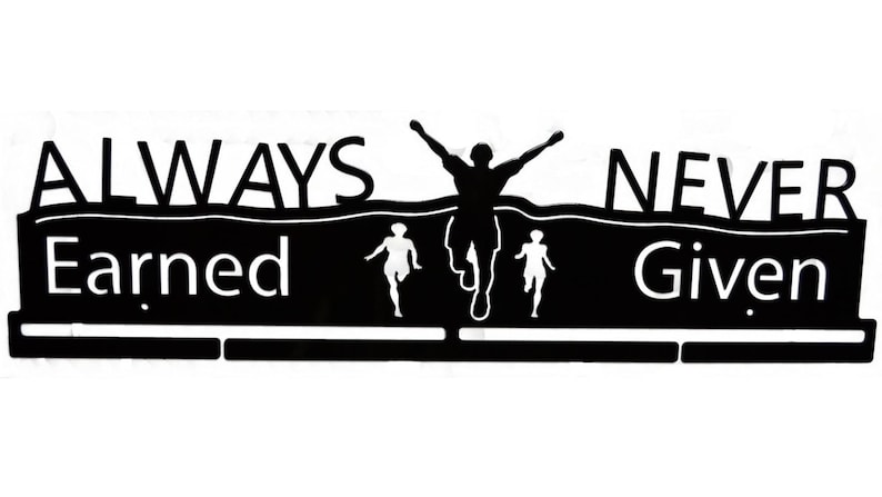 Always Earned Never Given Running Medal Hanger - Etsy