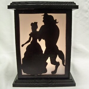 Beauty and the Beast Wooden Lantern - Etsy