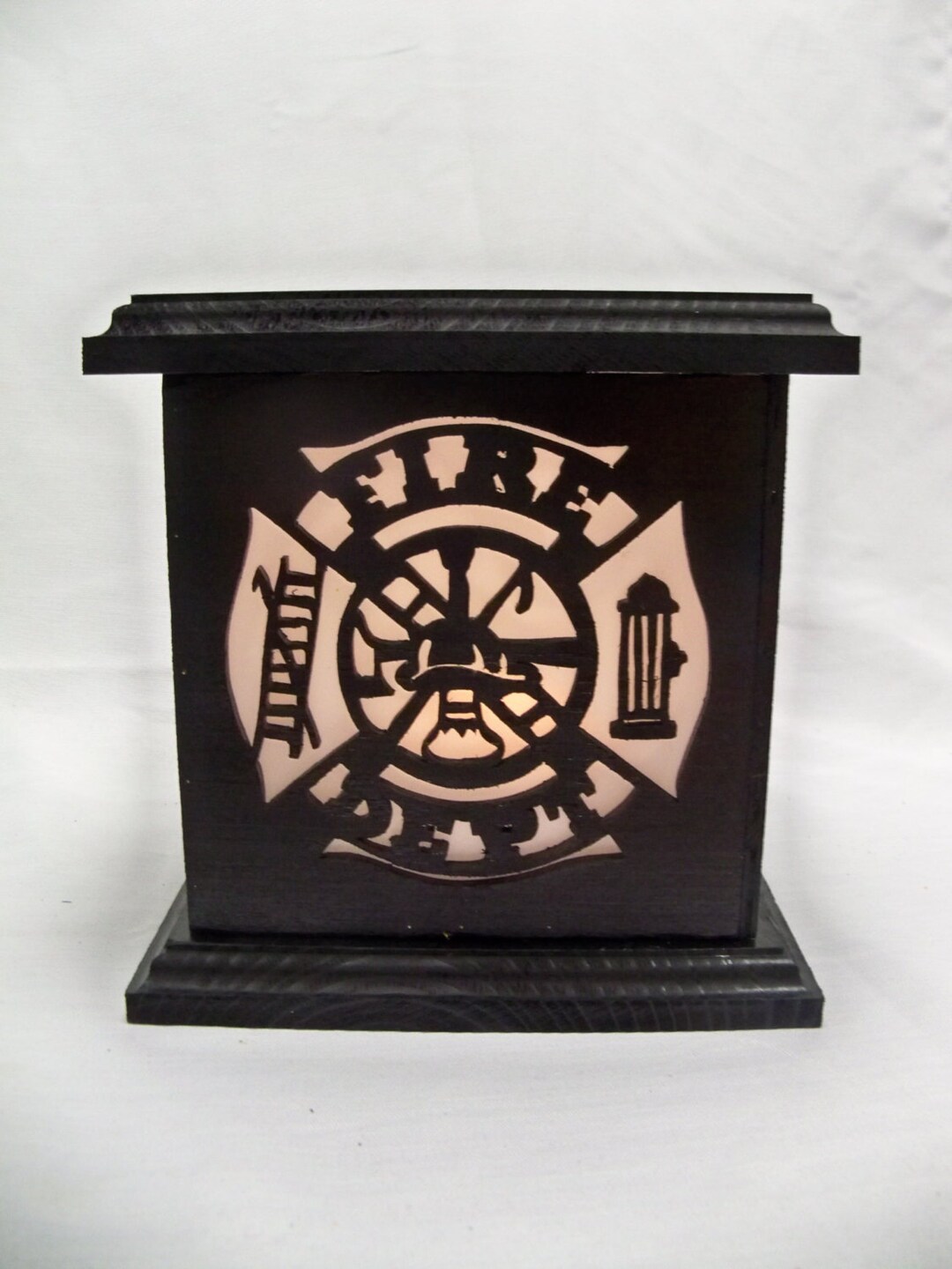 Fire Fighter Wooden Lantern - Etsy