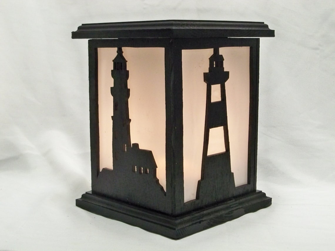 Lighthouse Wooden Lantern - Etsy