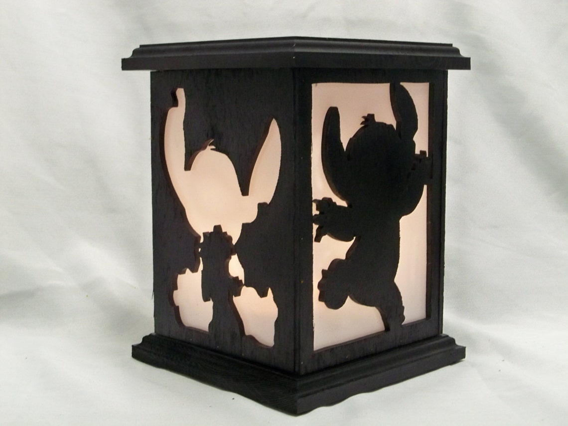 Stitch Wooden Lantern - Etsy