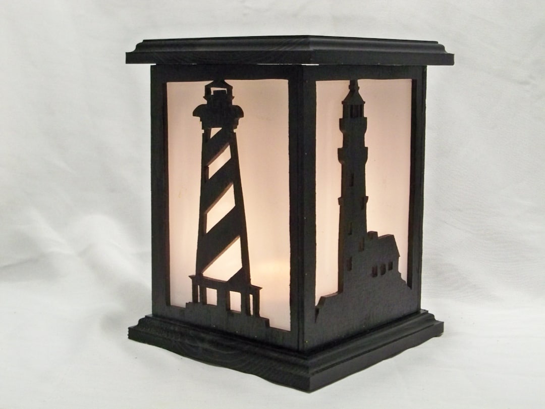 Lighthouse Wooden Lantern - Etsy