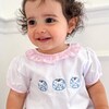 Carly Chinoiserie Pumpkin Smocked Bubble pink Pumpkin Girl Outfit Floral Pumpkin Toddler Romper ...