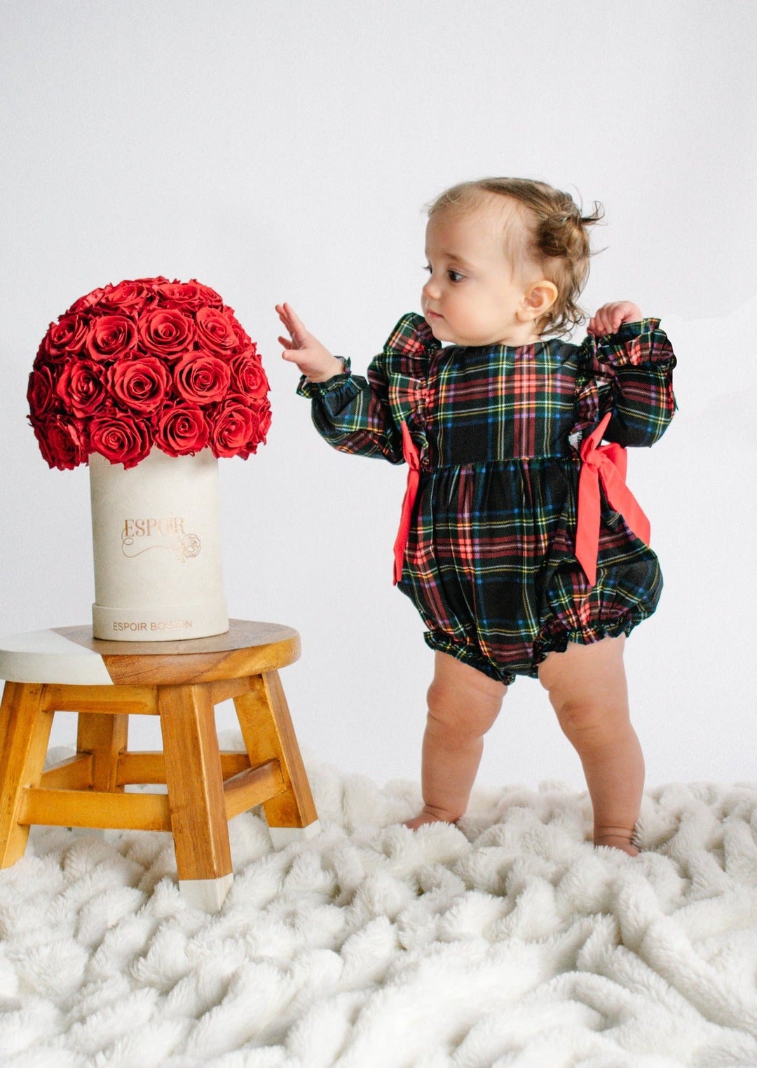 PRE-ORDER Fiona Christmas Tartan Smocked Bubble - Etsy