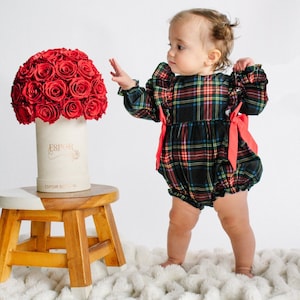 PRE-ORDER Fiona Christmas Tartan Smocked Bubble - Etsy