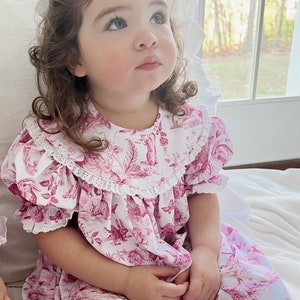 Pink Easter Toile Dress - Etsy