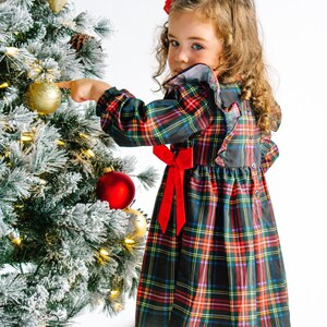 Fiona Christmas Tartan Smocked Dress - Etsy