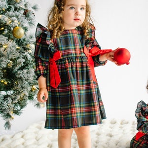 Fiona Christmas Tartan Smocked Dress - Etsy