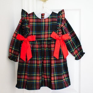 Fiona Christmas Tartan Smocked Dress - Etsy