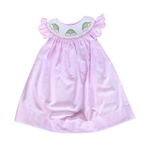 Phoebe Pink Rainbow Smocked Dress - Etsy