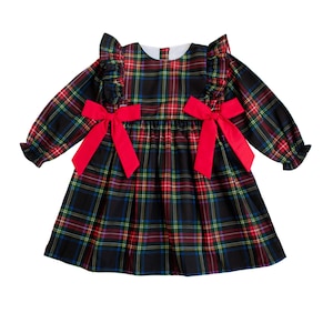 Fiona Christmas Tartan Smocked Dress - Etsy