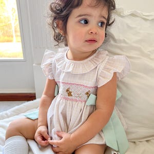 Michaela Bunny Smocked Bubble - Etsy