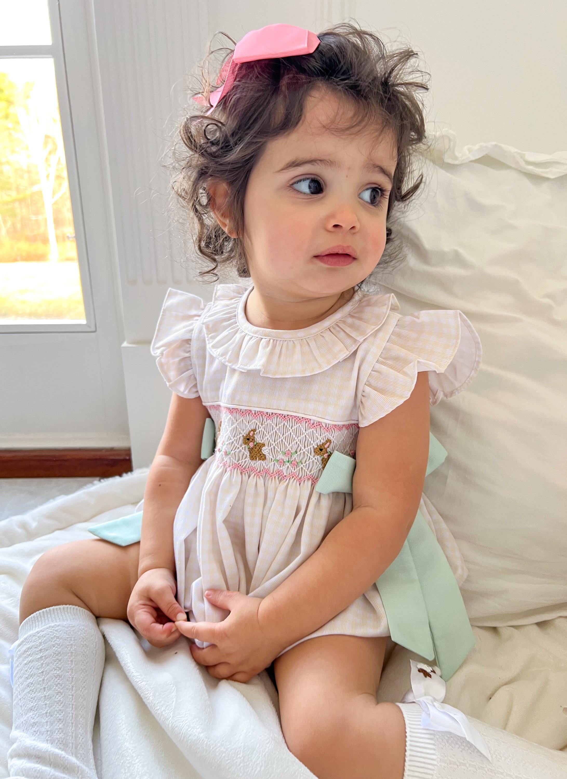 Michaela Bunny Smocked Bubble - Etsy