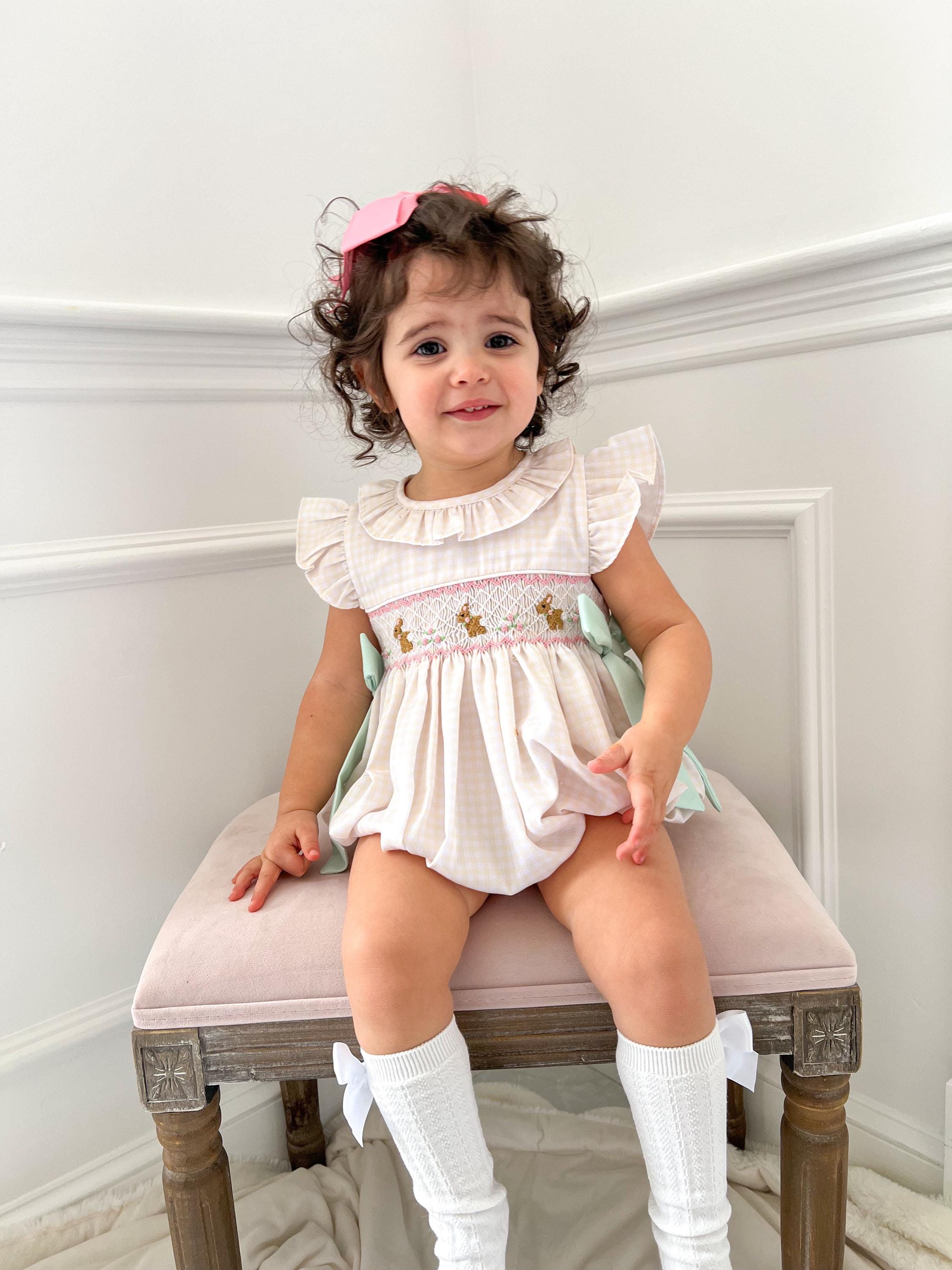 Michaela Bunny Smocked Bubble - Etsy