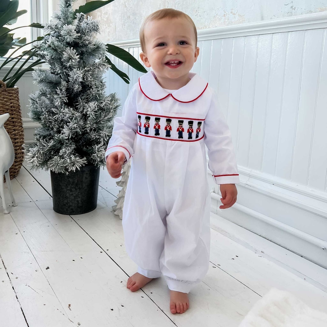 Nutcracker Smocked Boy Bubble - Etsy