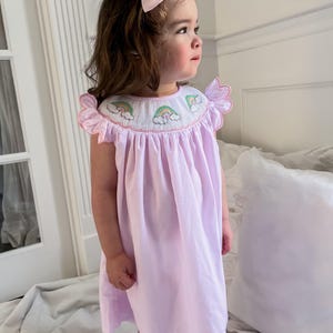 Phoebe Pink Rainbow Smocked Dress - Etsy