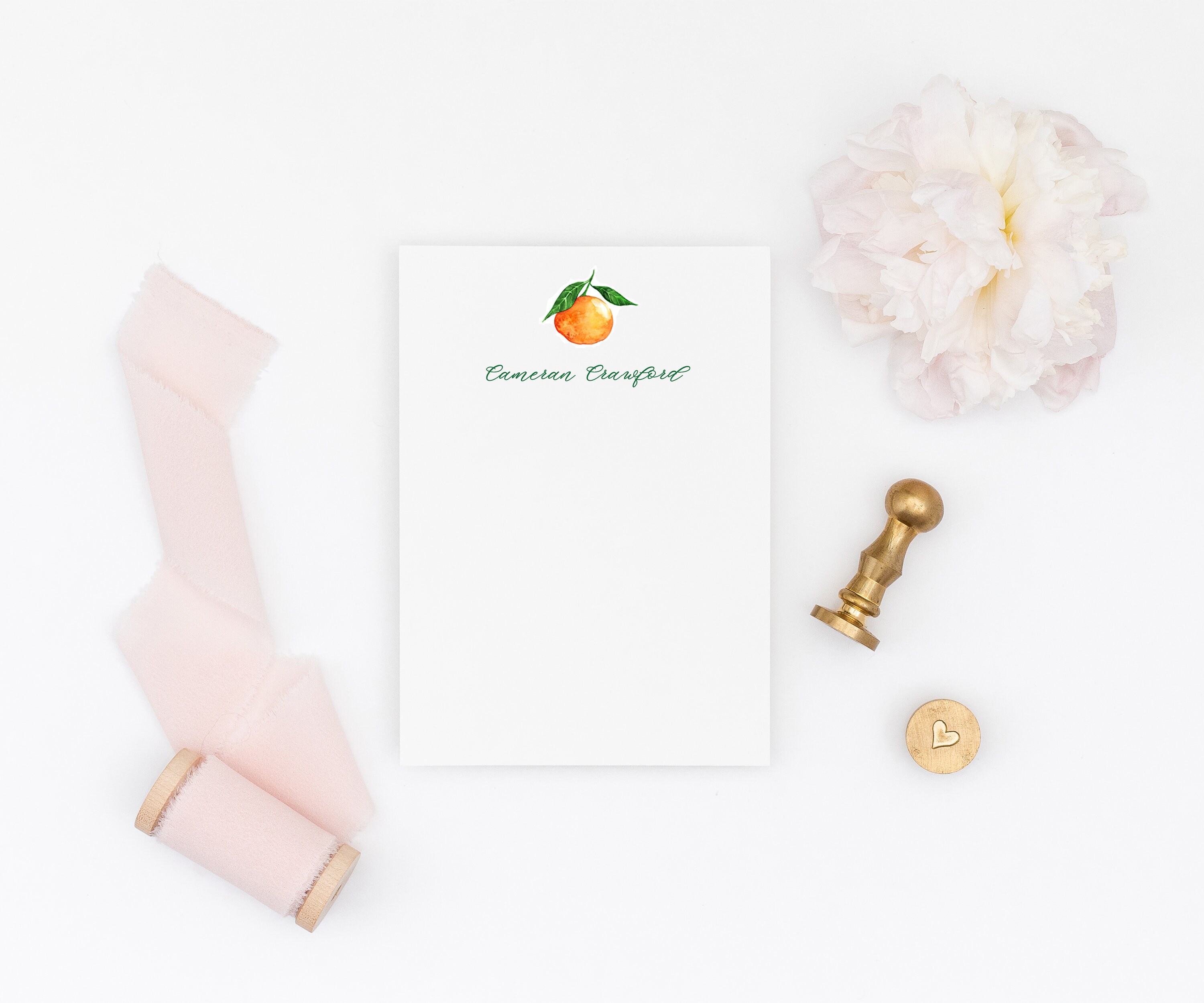 Clementine Notepad and Notecards Kids Personalized Girls Thank You ...