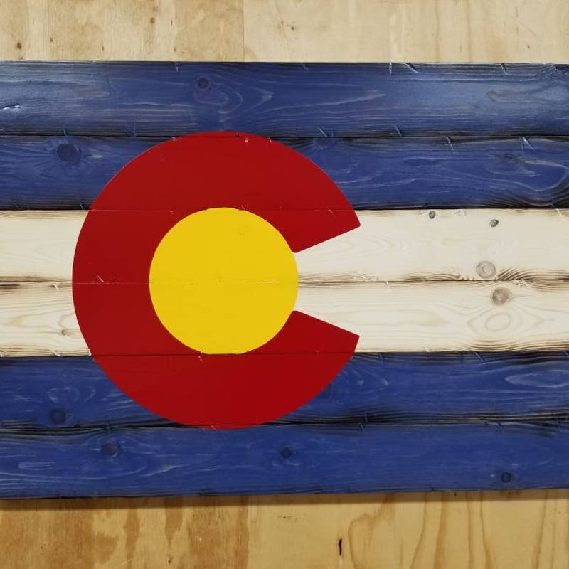 Wood Colorado Flag - Etsy